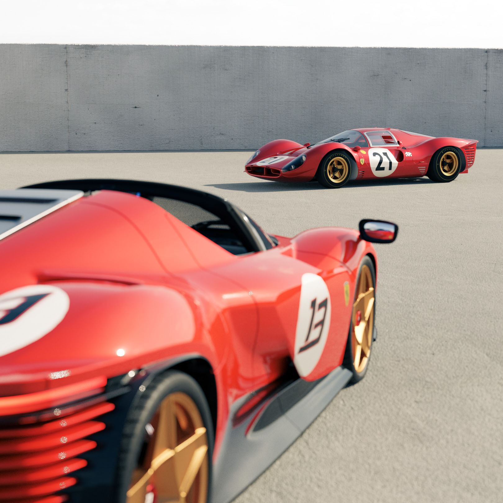 FERRARI DAYTONA SP3 FORGED WHEELS - Llagosdesign