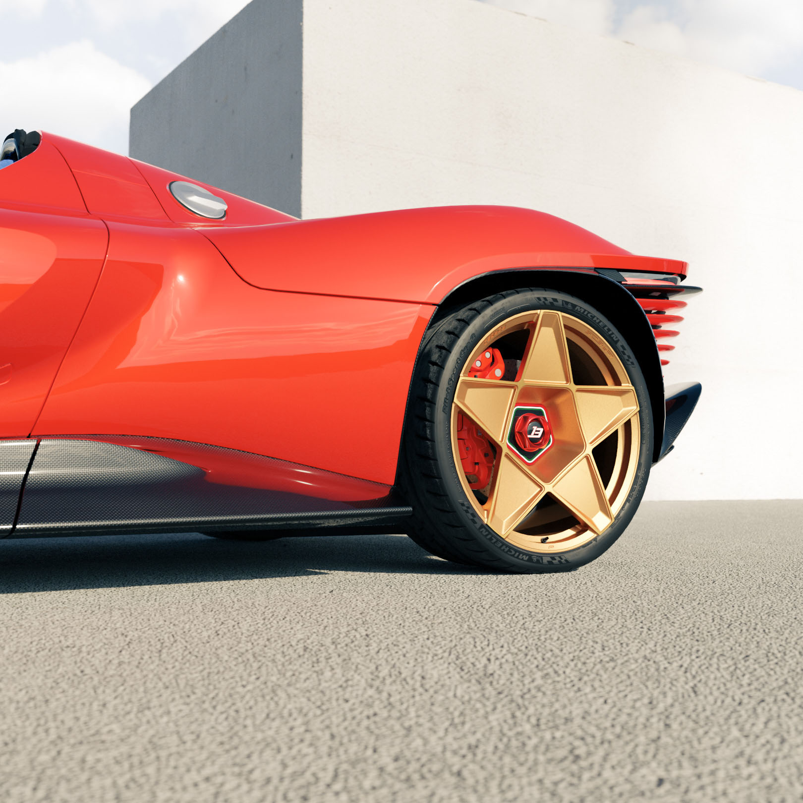 FERRARI DAYTONA SP3 FORGED WHEELS - Llagosdesign